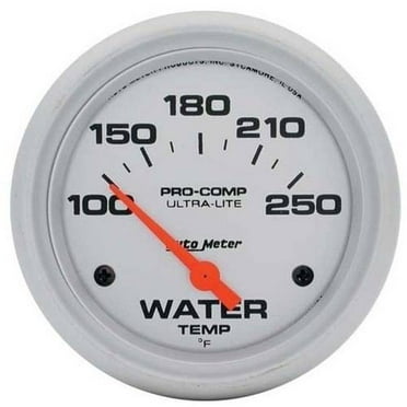 Performance 2-5/8" White Face Electric Water Temperature Gauge (8462 ...