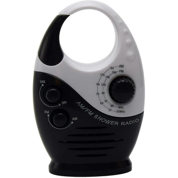 Bathroom Radio, Mini Waterproof Am Fm Shower Radio With Top Handle ...