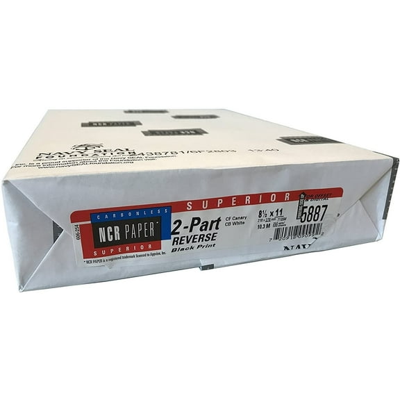 250 Sets, Paper, 5887, Collated 2 Part (White, Canary), Letter Size ...