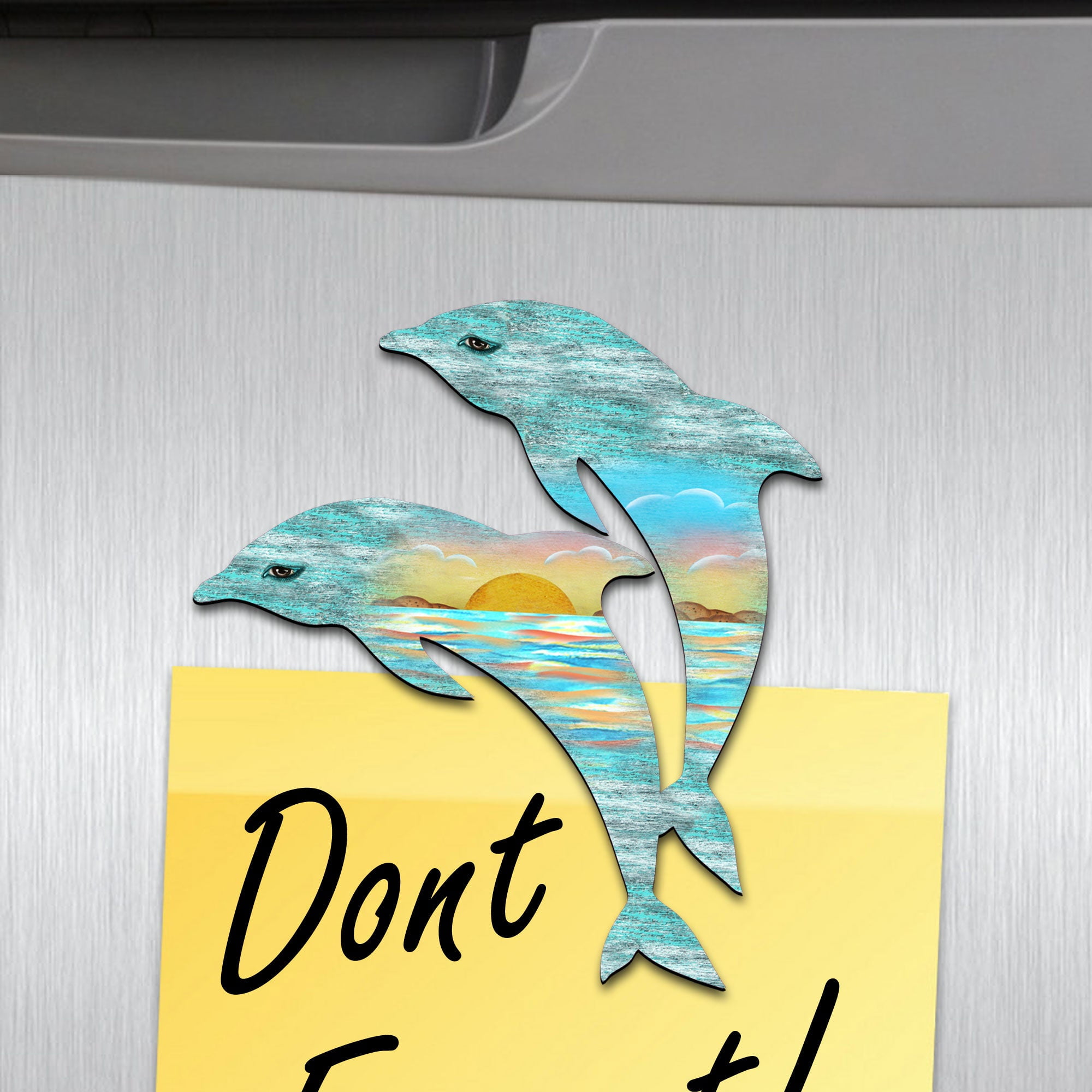 Twin Dolphins Shaped Refrigerator Magnets Set of 3 - Walmart.com