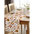 Burlap Table Runner 120 Inches Long, Watercolor Pumpkin Sunflower ...