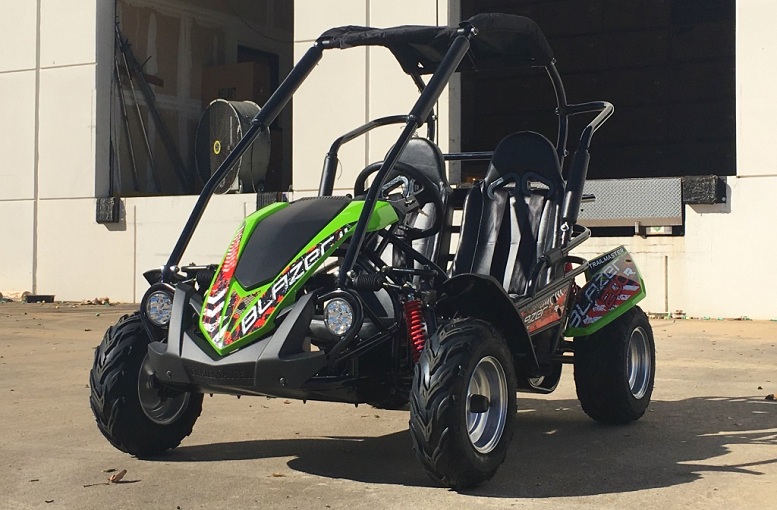 Green TrailMaster Blazer 200R, Air Cooled 4-Stroke, Single Cylinder Go ...