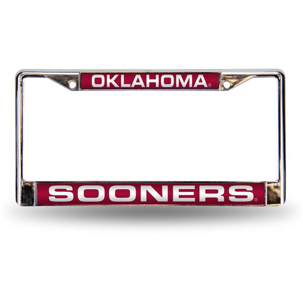 NCAA Oklahoma Chrome Laser License Plate Frame - Walmart.com - Walmart.com