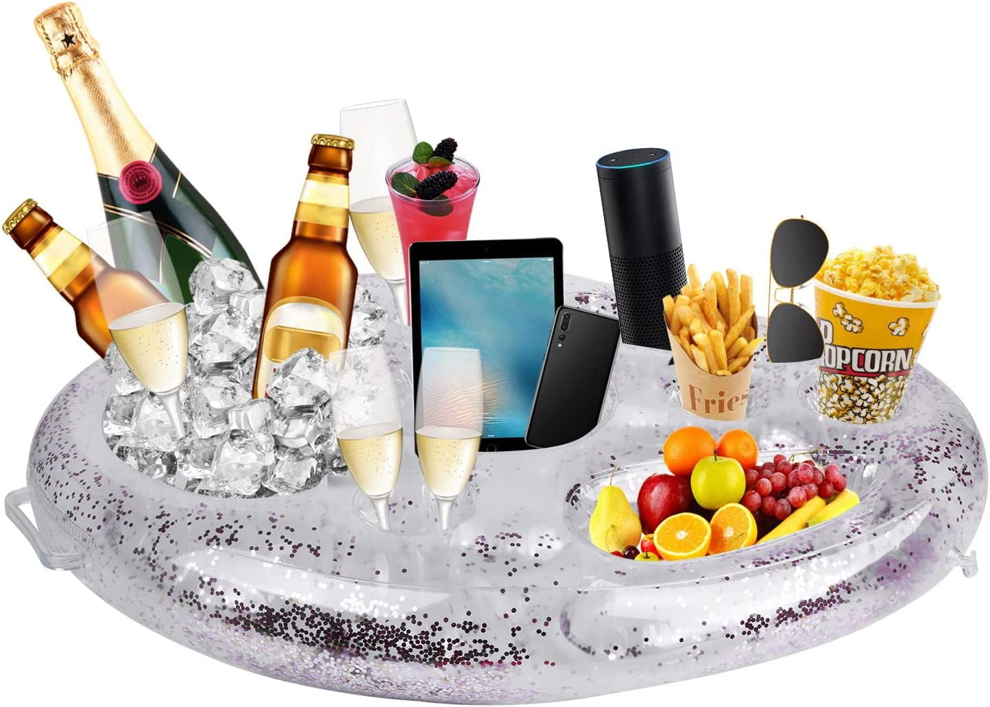 Pool Drink Holder Floats,Inflatable Floating Drink Holder with 8 Holes ...