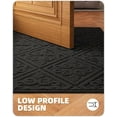 Color&Geometry Door Mat Indoor Entrance Grey 17x30, Non Slip Absorbent ...