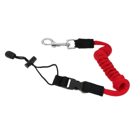 55 inch/140cm Elastic Kayak Canoe Paddle Leash Safety Boat Elastic ...