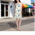 DIXRUYEE Womens Dresses Loose Neck Sleeveless Oversize Light_blue and ...