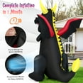 Costway 8ft Halloween Inflatable Fire Dragon - Outdoor Yard Decoration ...