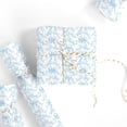 Blue Bow Floral Wrapping Paper - Mini Roll 17 Inch x 32.8 Ft Vintage ...