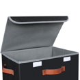 Black Fabric Storage Chest 3-pack 10 Gallon Stackable Decorative ...