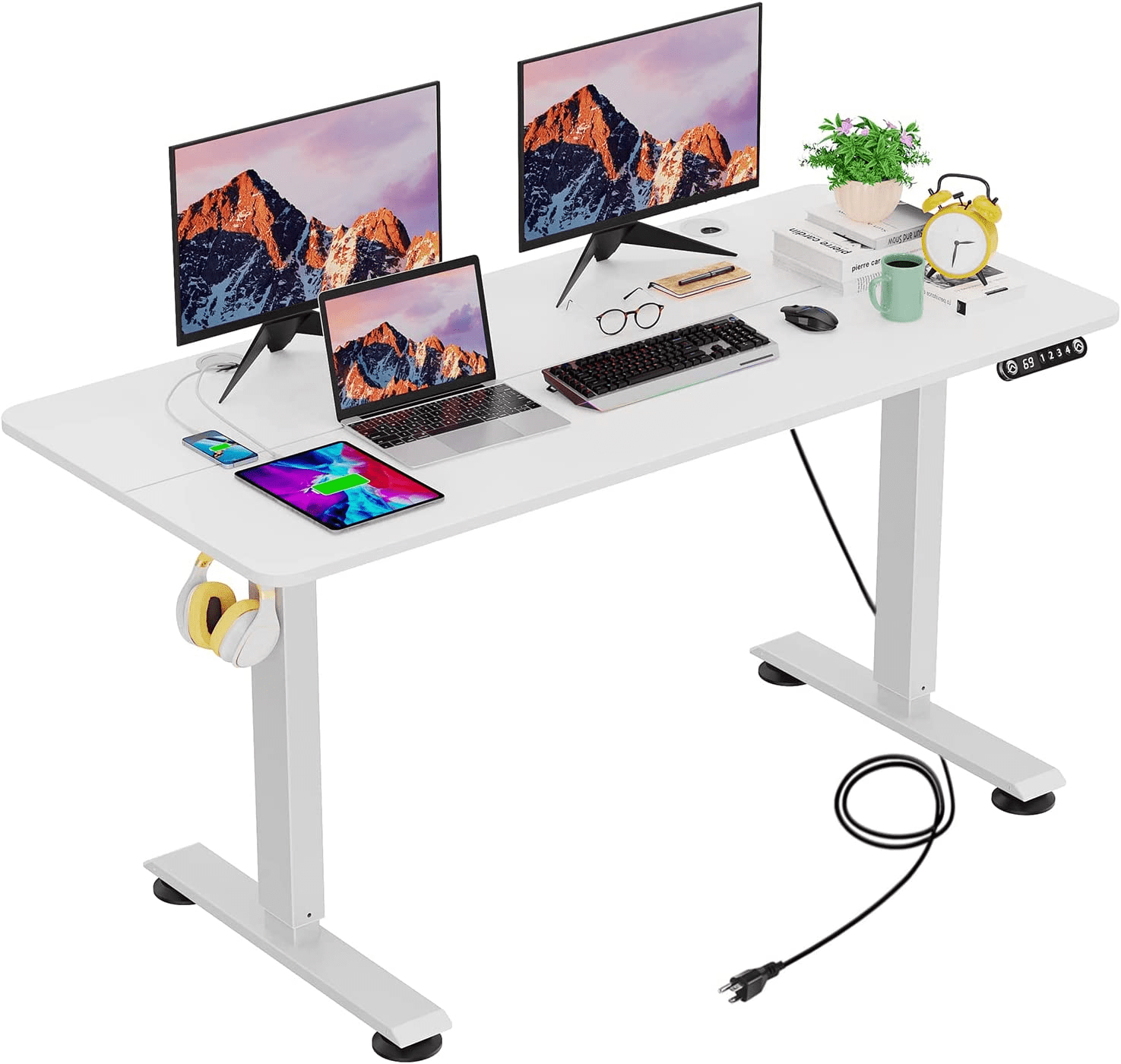 Likein 48 inches Office Desk Electric Gaming Standing Desk, Height ...