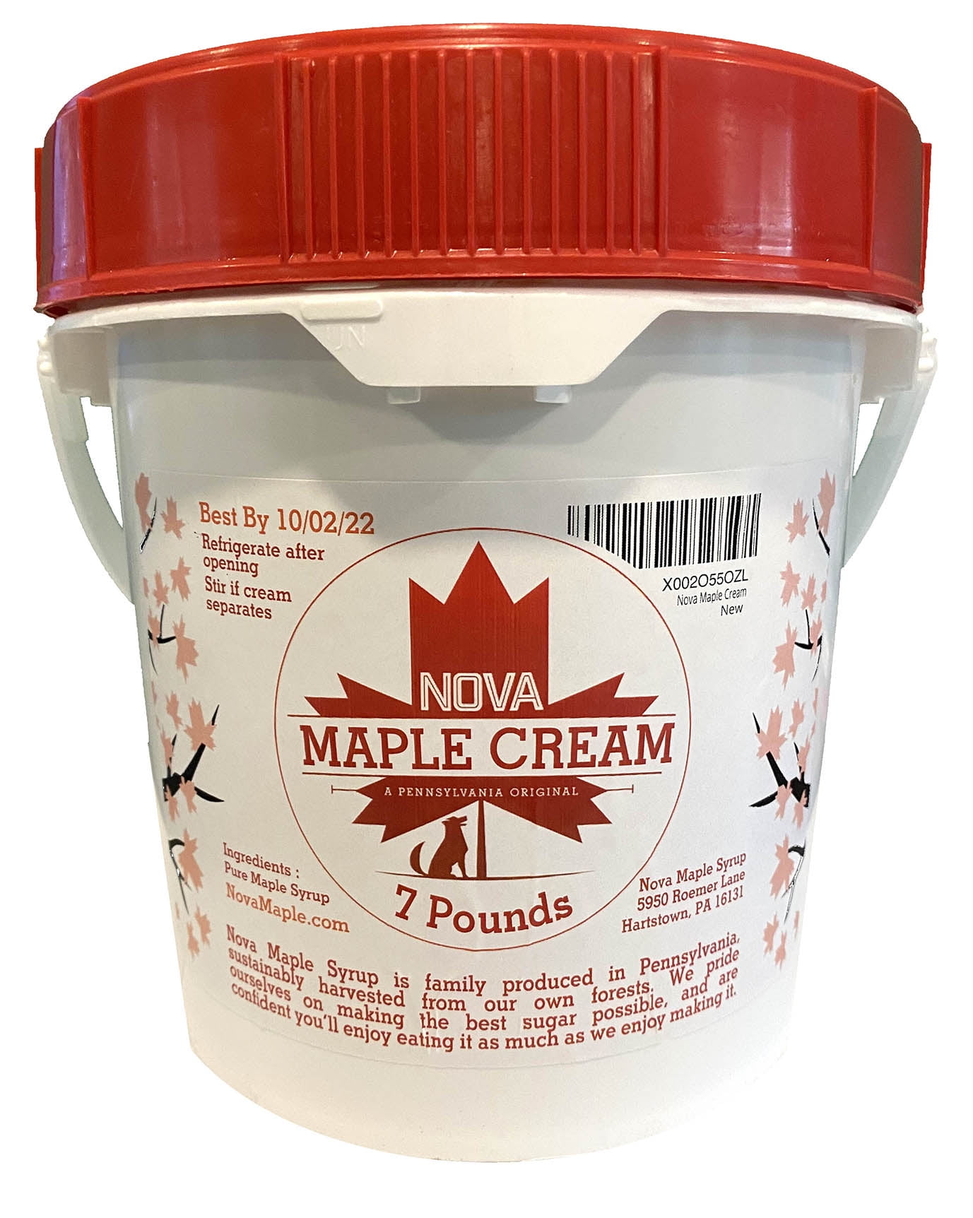 Nova Maple Cream - Pure Grade-A Maple Cream Butter Spread (7 Pounds ...