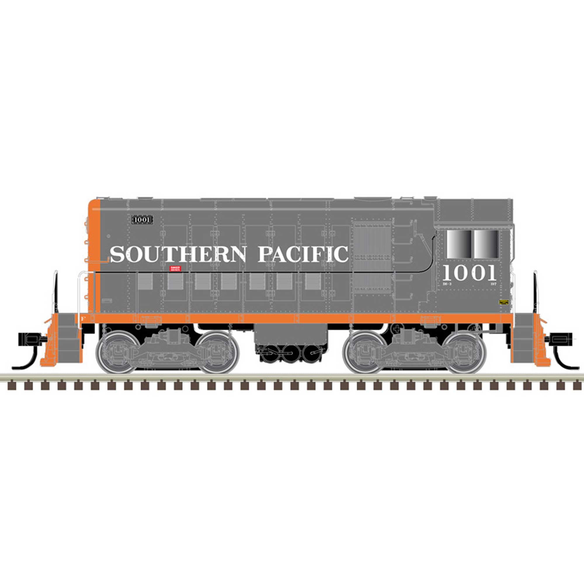Atlas Model Railroad HO HH600/660 Silver Loco Southern Pacific 1001 ...