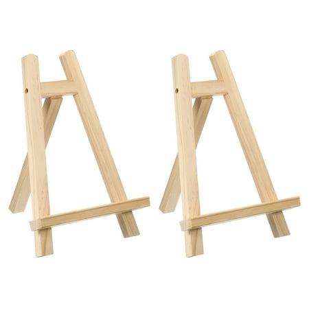 Uxcell 10.8" Mini Wooden Easel Stand, 2 Pack Table Use Triangle Holder ...