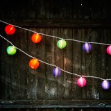 LampLust Multicolor Lantern String Lights - 20 Colorful Hanging ...