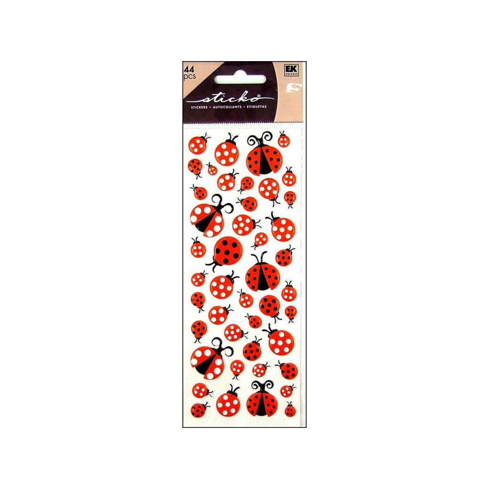 Sticko Lady Bugs Stickers, 47 Piece - Walmart.com - Walmart.com
