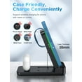 Qi-Certified 3 in 1 Fast Wireless Charger for iPhone 14/13/12/11/Pro Max, Apple Watch, Airpods ...