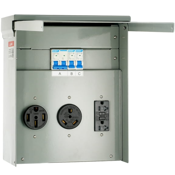 BENTISM 50A RV Power Outlet Box, 125/250V Electrical Outdoor Receptacle ...