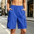 Besolor Womens Cargo Shorts Knee Length Casual Loose Hiking Shorts ...