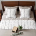 Bed Runner for Queen Size Bed, Grey Tree 3 Pcs Bedding Runner Set - 1 ...