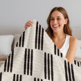 Black Stripe Throw Blanket for Couch Country Vintage Boho Minimalist ...