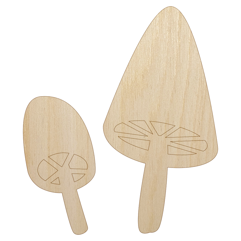 Charming Toadstool Mushroom Pair Wood Shape Unfinished Piece Cutout ...