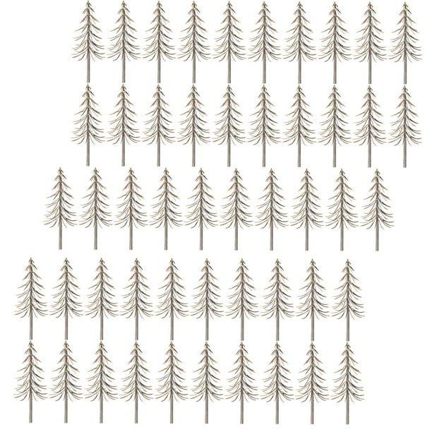 50 Pieces Model Tree Mini Scenery Trees for Scenery Landscape ...