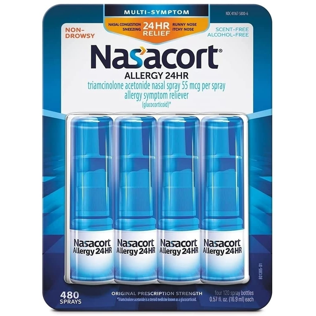 Nasacort Allergy 24HR, 4 Bottles - Walmart.com