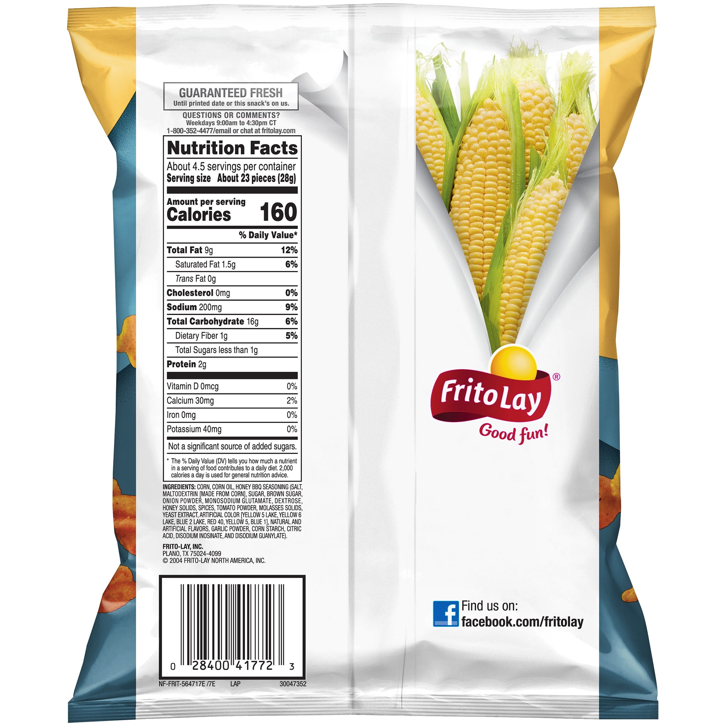 Honey Bbq Fritos Nutrition Facts | Besto Blog