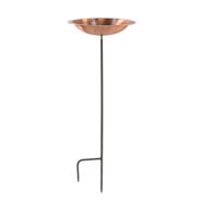 Aaden Outdoor Aluminum and Iron Bird Bath, Shiny Copper - Walmart.com