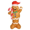 1 5m Height Christmas Inflatables Gingerbread Man With Candy Canes Blow