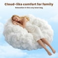 4-in-1 Oversized Memory Foam Bean Bag Sofa Bed, 4 ft Large Convertible ...