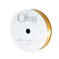 Offray Satin Ribbon Yellow Gold 5/8 inch Single Face Polyester Craft ...
