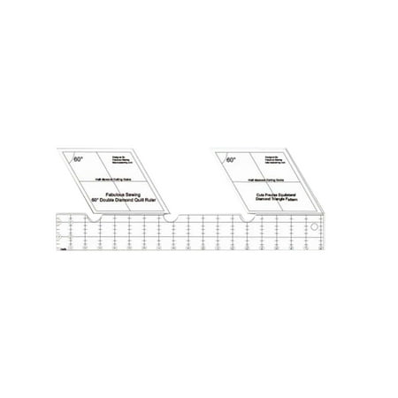 Agiferg Double Diamond Quilt Ruler 60 Degree Double Diamond Quilt Ruler ...
