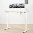 VIVO White 63" x 32" Height Adjustable Stand Up Desk Frame with Table ...