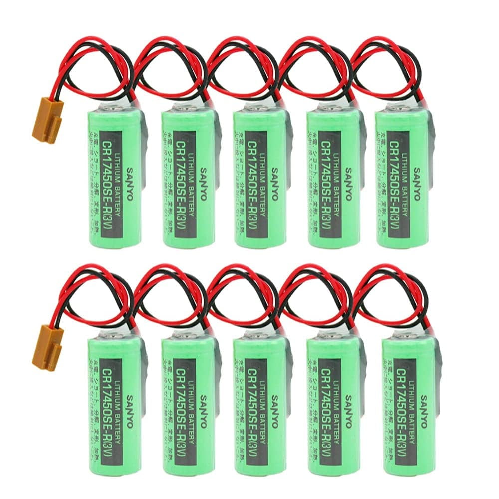 10Pcs 3V CR17450SE-R / A98L-0031-0012 2500mah PLC Battery for FANUC ...