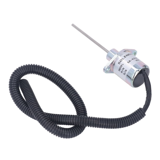 Excavator Solenoid Valve,12V DC Fuel Shutdown Fuel Cut Down Solenoid ...
