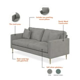 CosmoLiving Highland Sofa with Pillows, Gray Velvet - Walmart.com