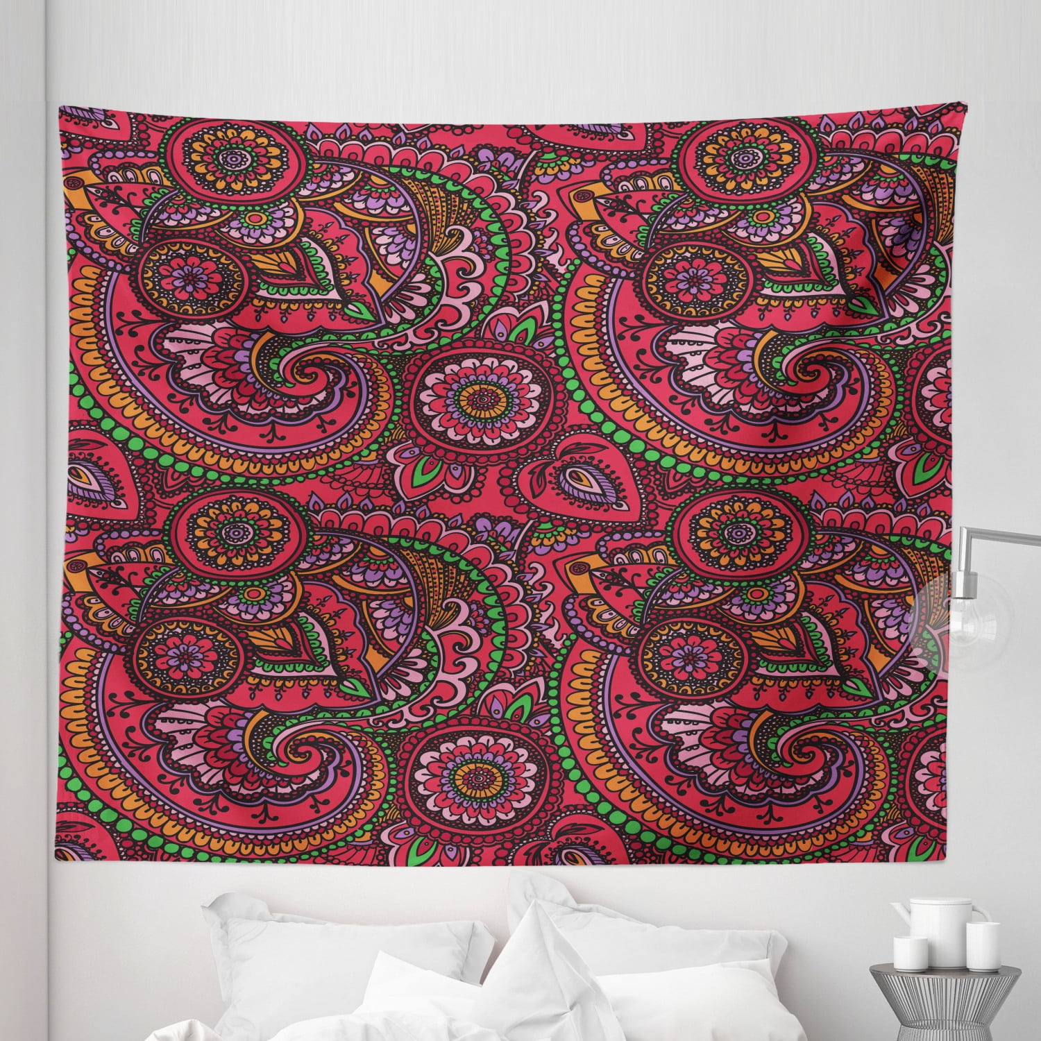 Colorful Tapestry, Pattern Based on Traditional Vintage Twists Lines ...