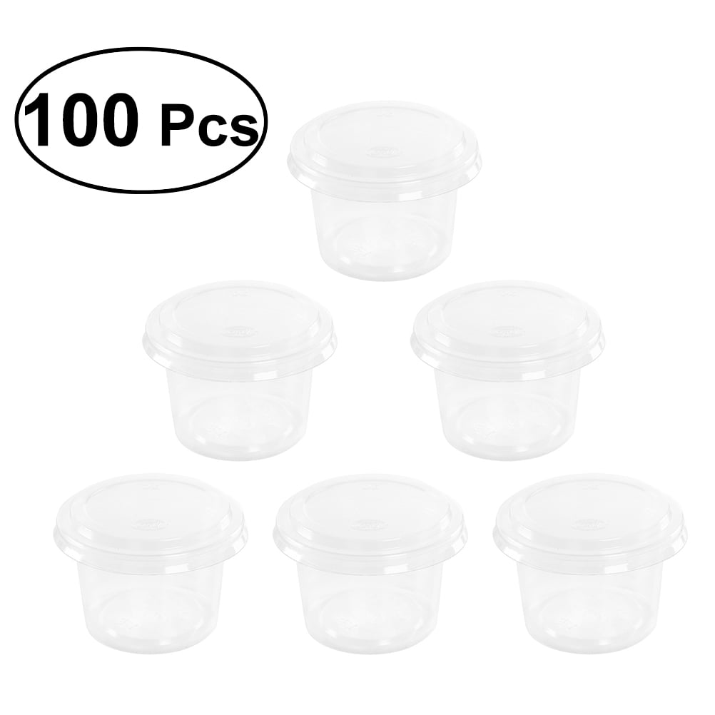 Homemaxs 100PCS 1oz Disposable Plastic Portion Cups Clear Portion ...