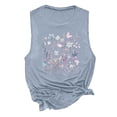 AHTJRT Graphic Tank Tops for Women Crew Neck Fashion Elegant Flower ...