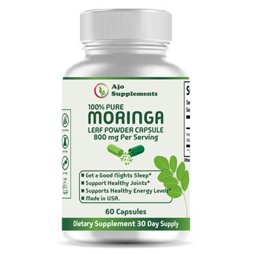 B'Leaf Nature Organic Moringa 180 Vegetarian Capsules 1000mg - Energy ...