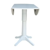 International Concepts Drop Leaf Bar Table in White - Walmart.com