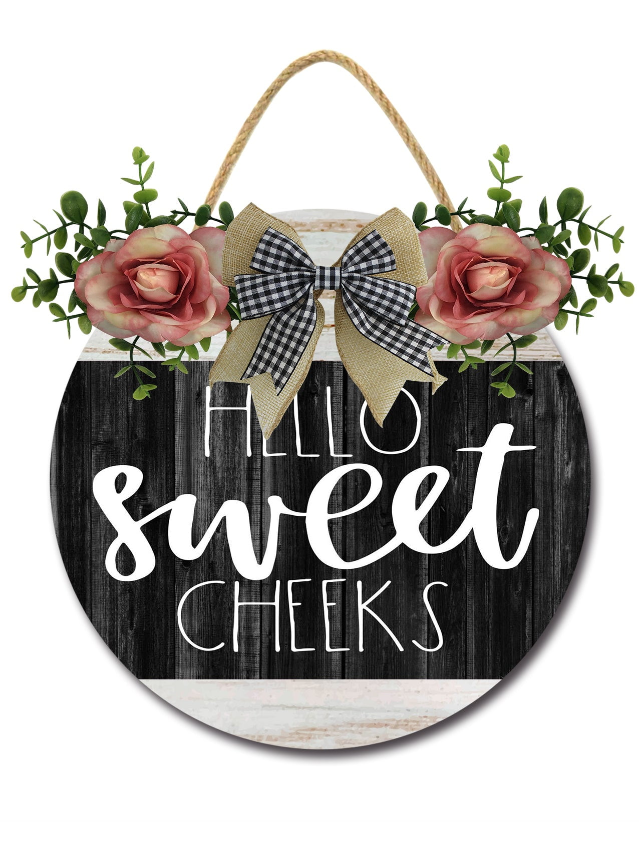 Eveokoki Hello Sweet Cheeks Signs for Bathroom Decor- Modern Farmhouse ...