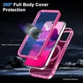 SHIQI-for iPhone 15 Full Body Shockproof Case with Magnetic Invisible ...