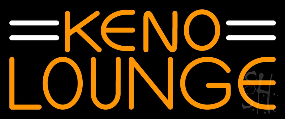 Keno Lounge 2 LED Neon Sign 6 x 15 - inches, Black Square Cut Acrylic ...