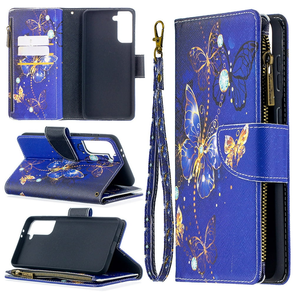 Samsung Galaxy S21 5G Case with Zipper Wallet, Dteck Painted PU Leather ... Samsung Galaxy S21 5G Case with Zipper Wallet, Dteck Painted PU Leather ...