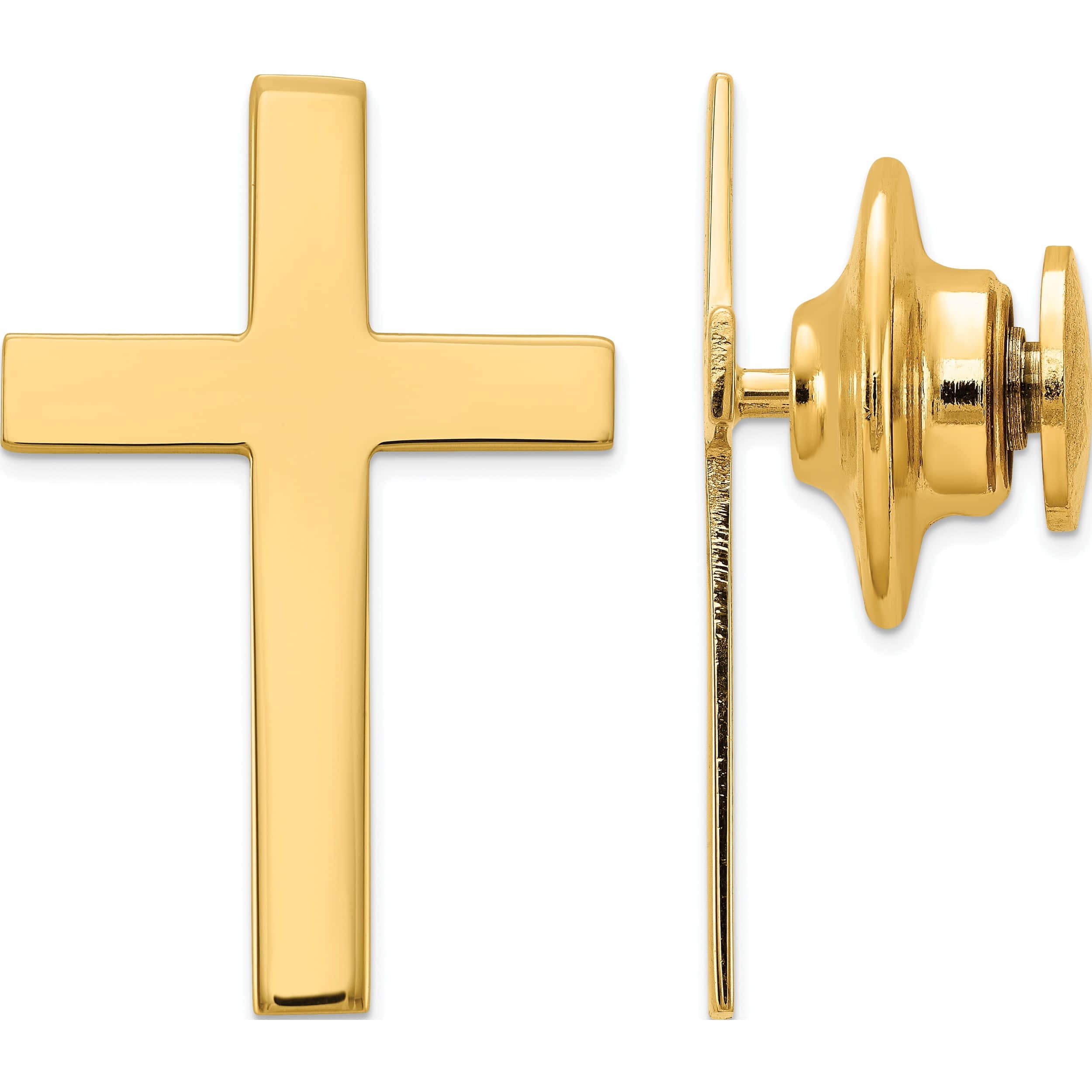 14K Yellow Gold Cross Tie Tac (22 X 15) Made In United States xr463 ...