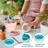 2 Pcs Foldable Paint Water Dispenser Watercolor Brush Cleaner Portable ...