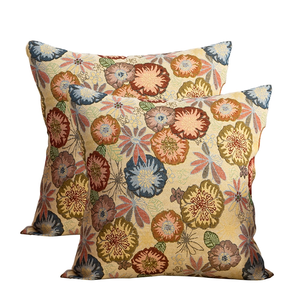 Retro Throw Pillow Covers Cushion Covers Linen Pillowcase Home ...